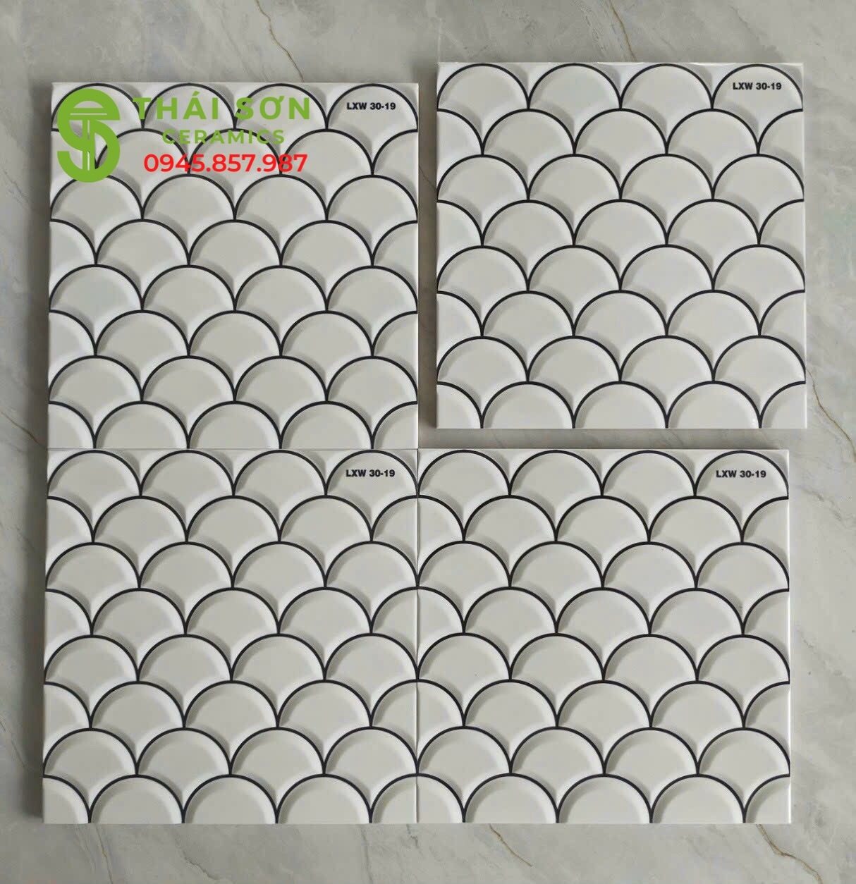 Gạch trang trí vảy cá 30x30 ốp bếp đẹp